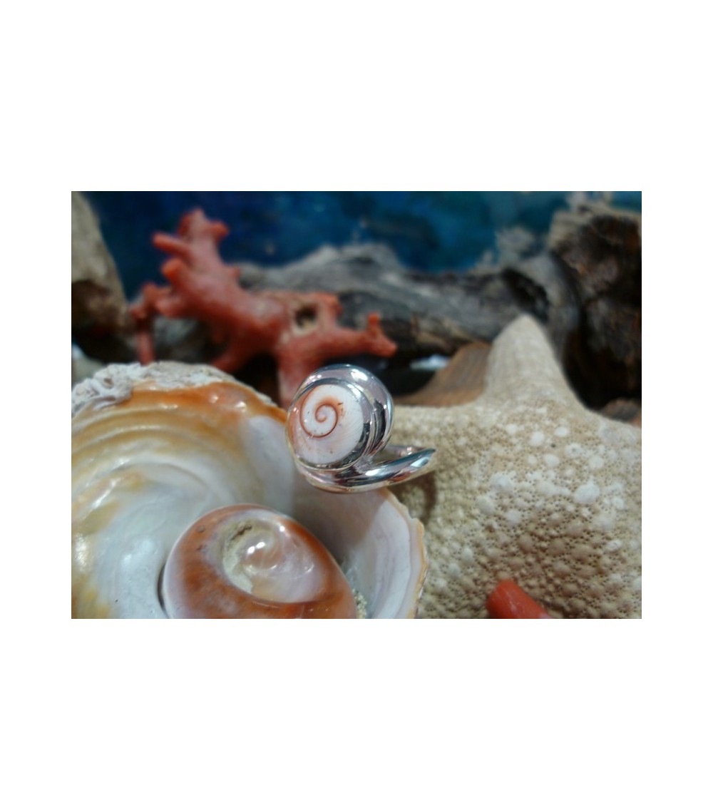 Sterling silver ring with the true Mediterranean Eye of Saint Lucia