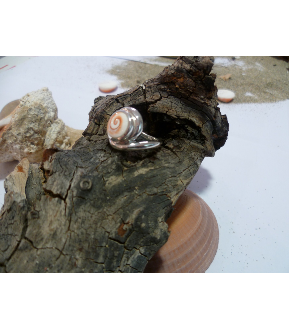Sterling silver ring with the true Mediterranean Eye of Saint Lucia
